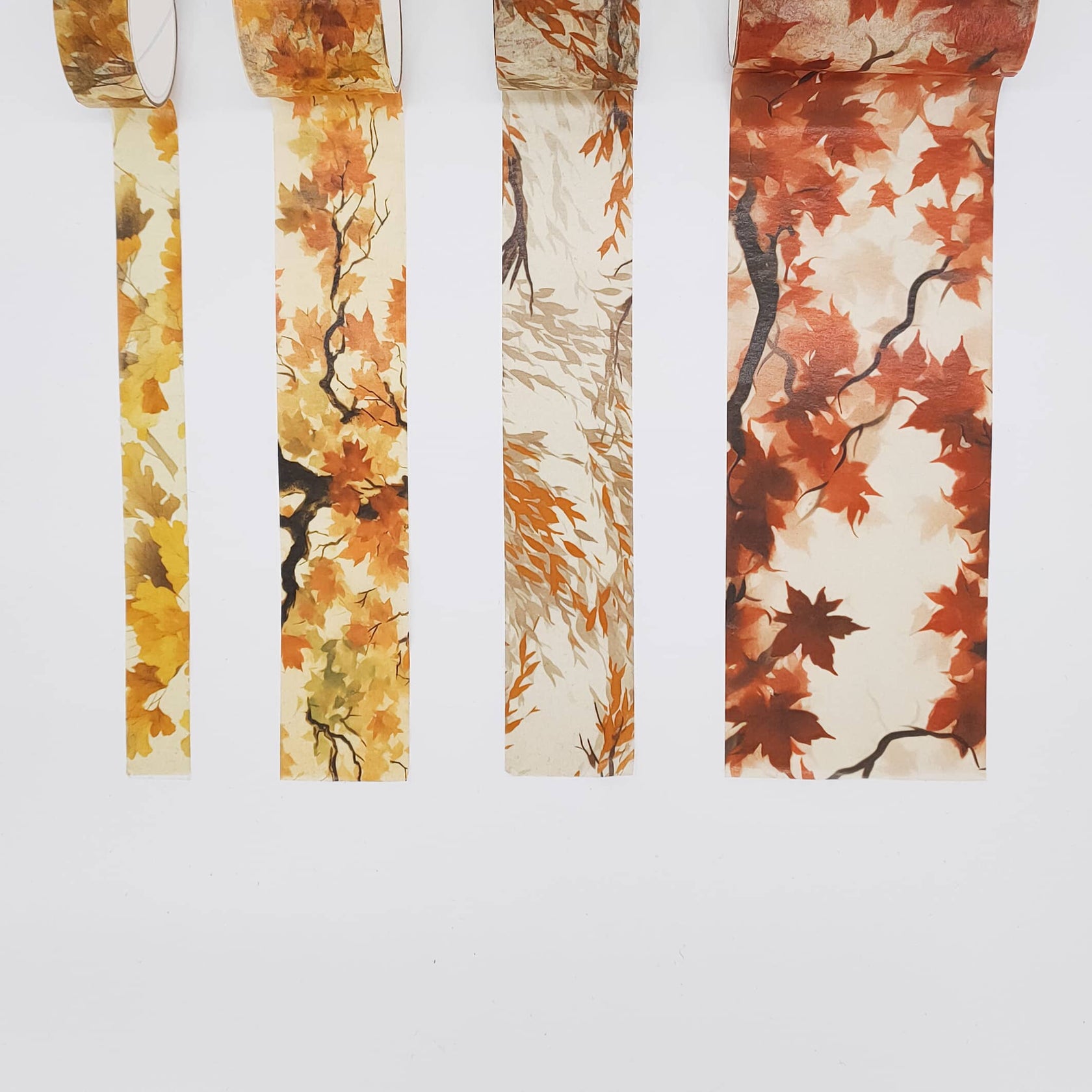 Autumn Leaves Washi Tape Set - Fall Tree Masking Tape Ginkgo Maple ...